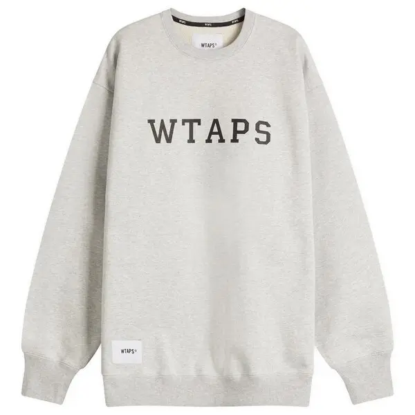Wtaps Academy Logo Sweatshirt - Ash Gray | Editorialist
